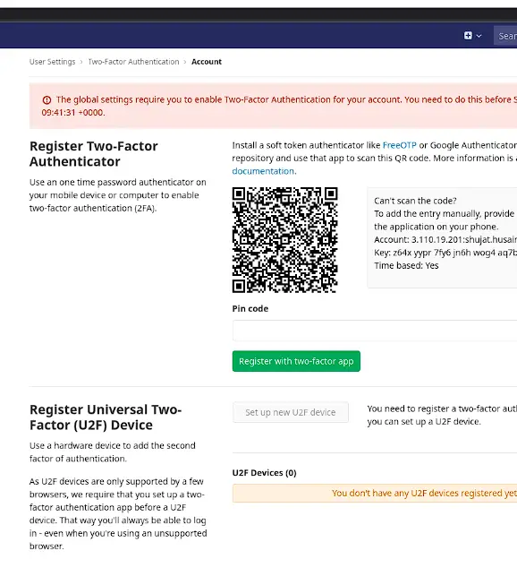 How To Enable 2fa Mfa On The Gitlab Server Linuxtechlab